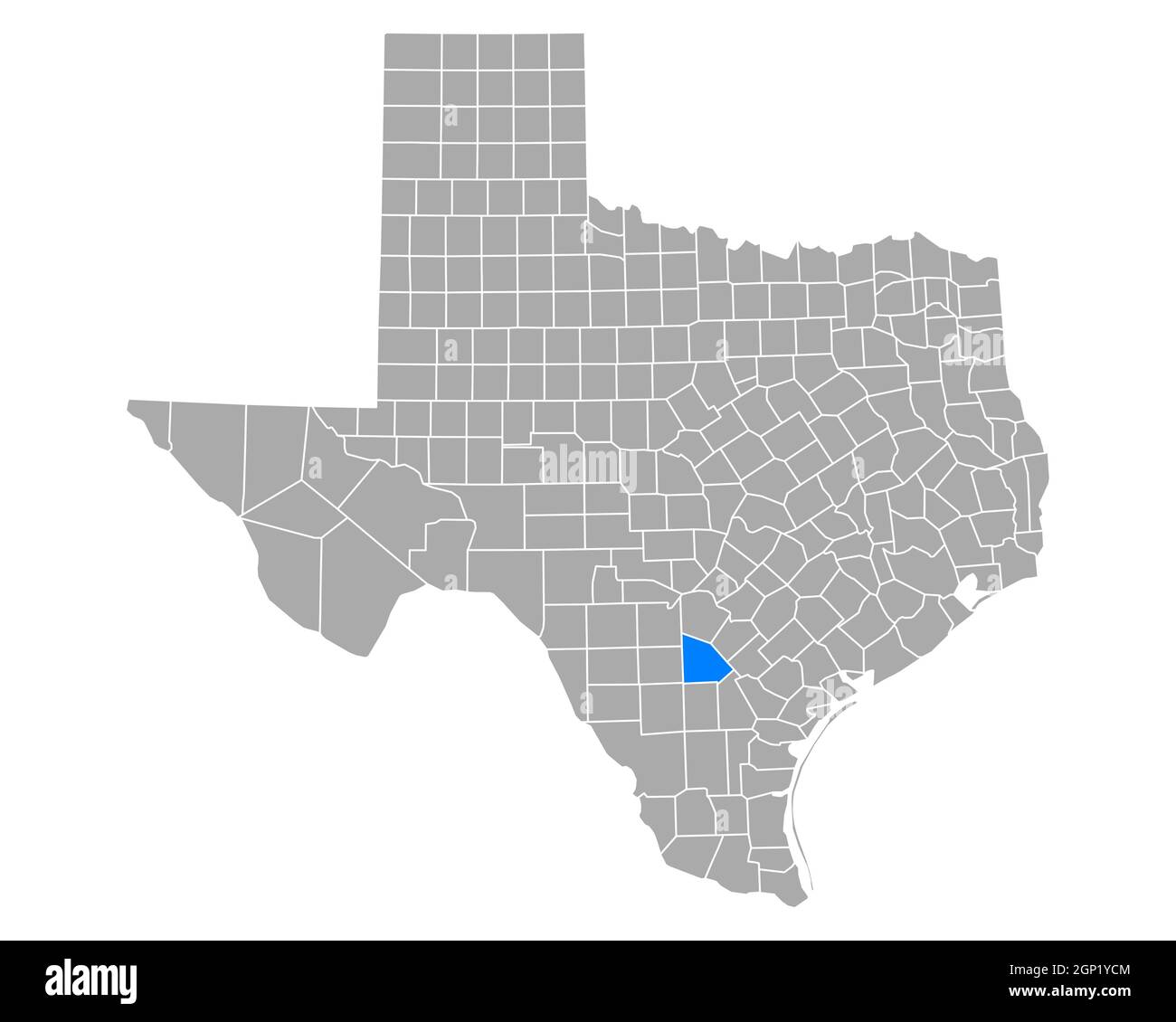Map of Atascosa in Texas Stock Photo - Alamy