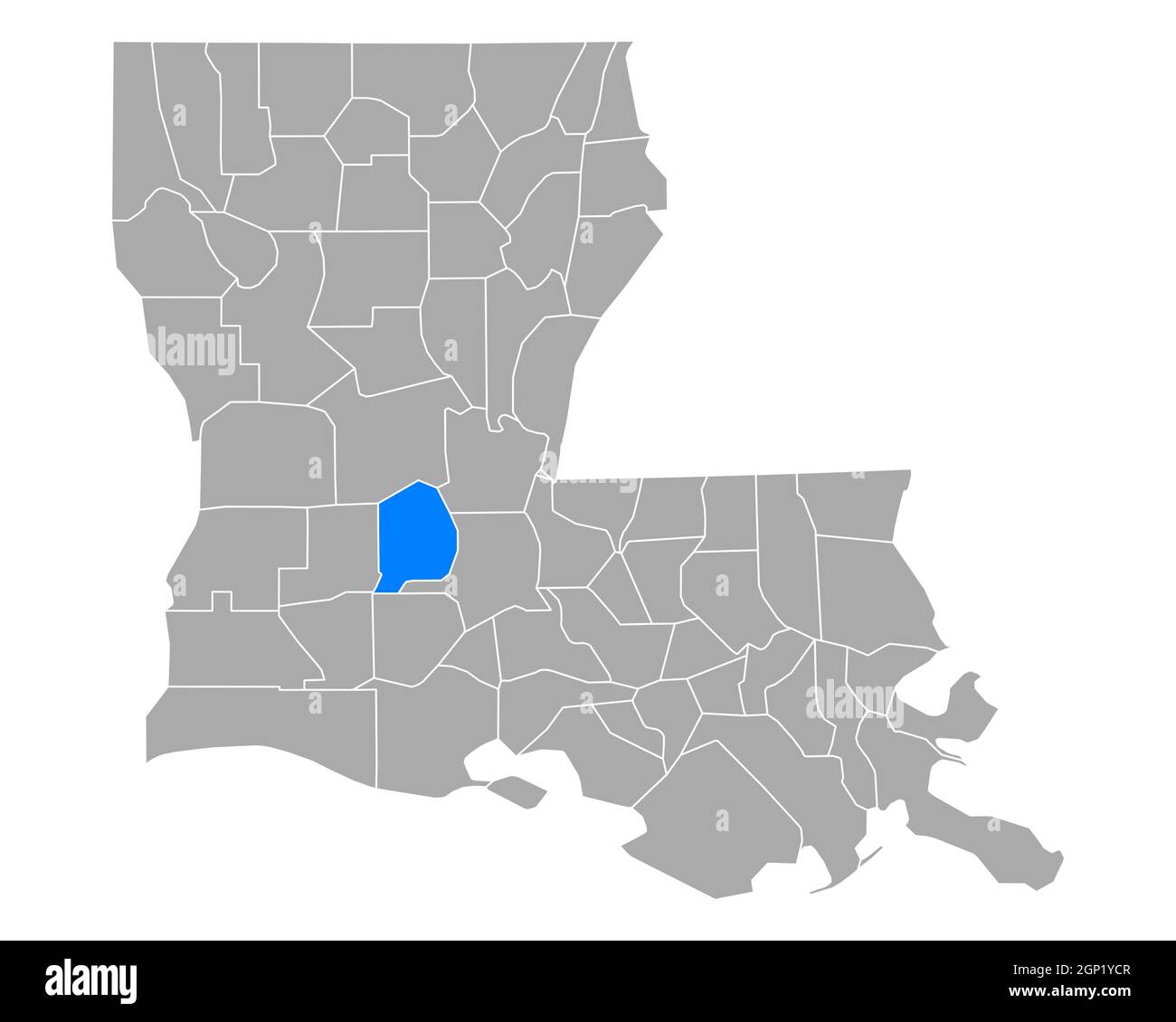 Map of Evangeline in Louisiana Stock Photo - Alamy