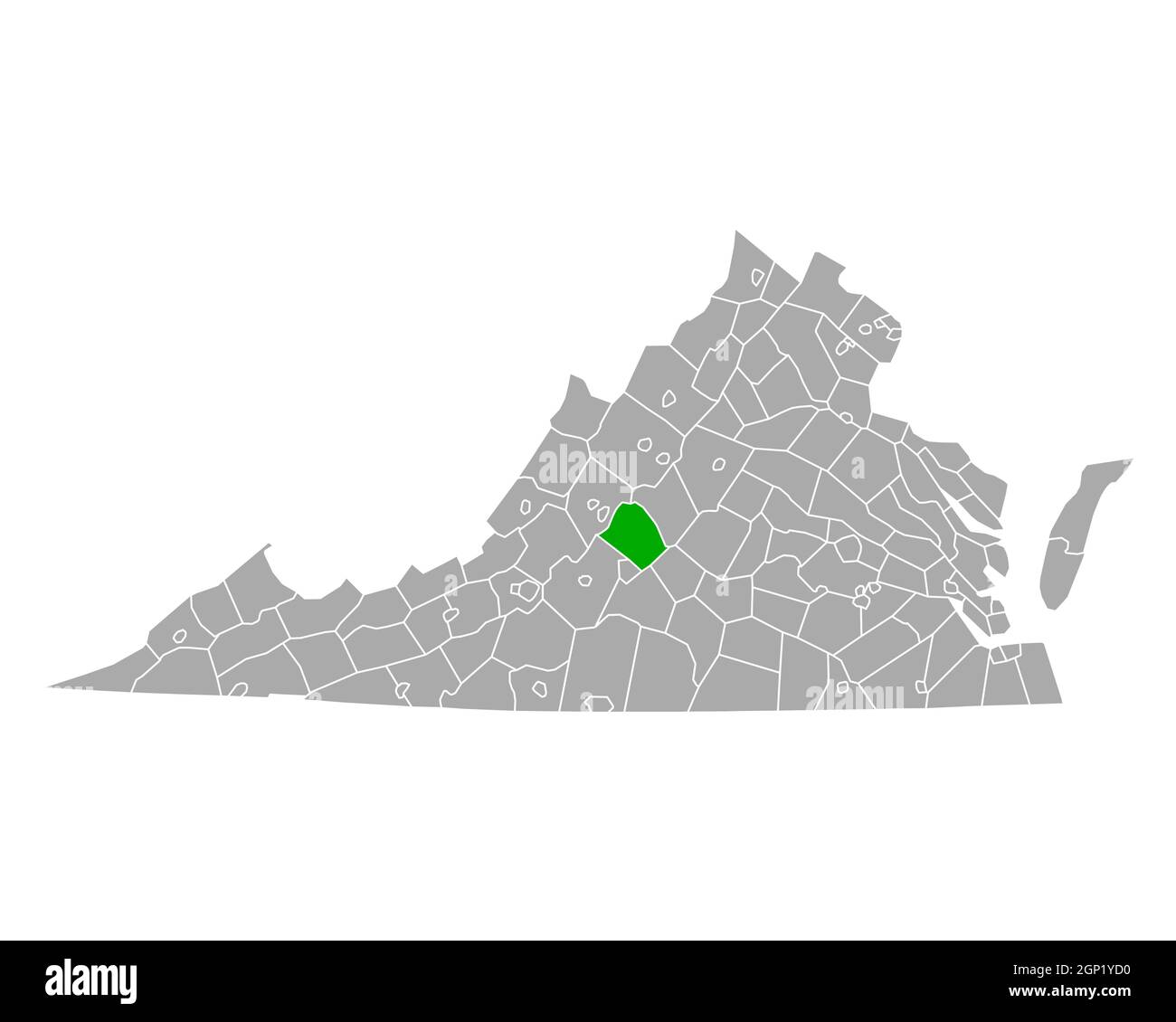 Map of Amherst in Virginia Stock Photo - Alamy