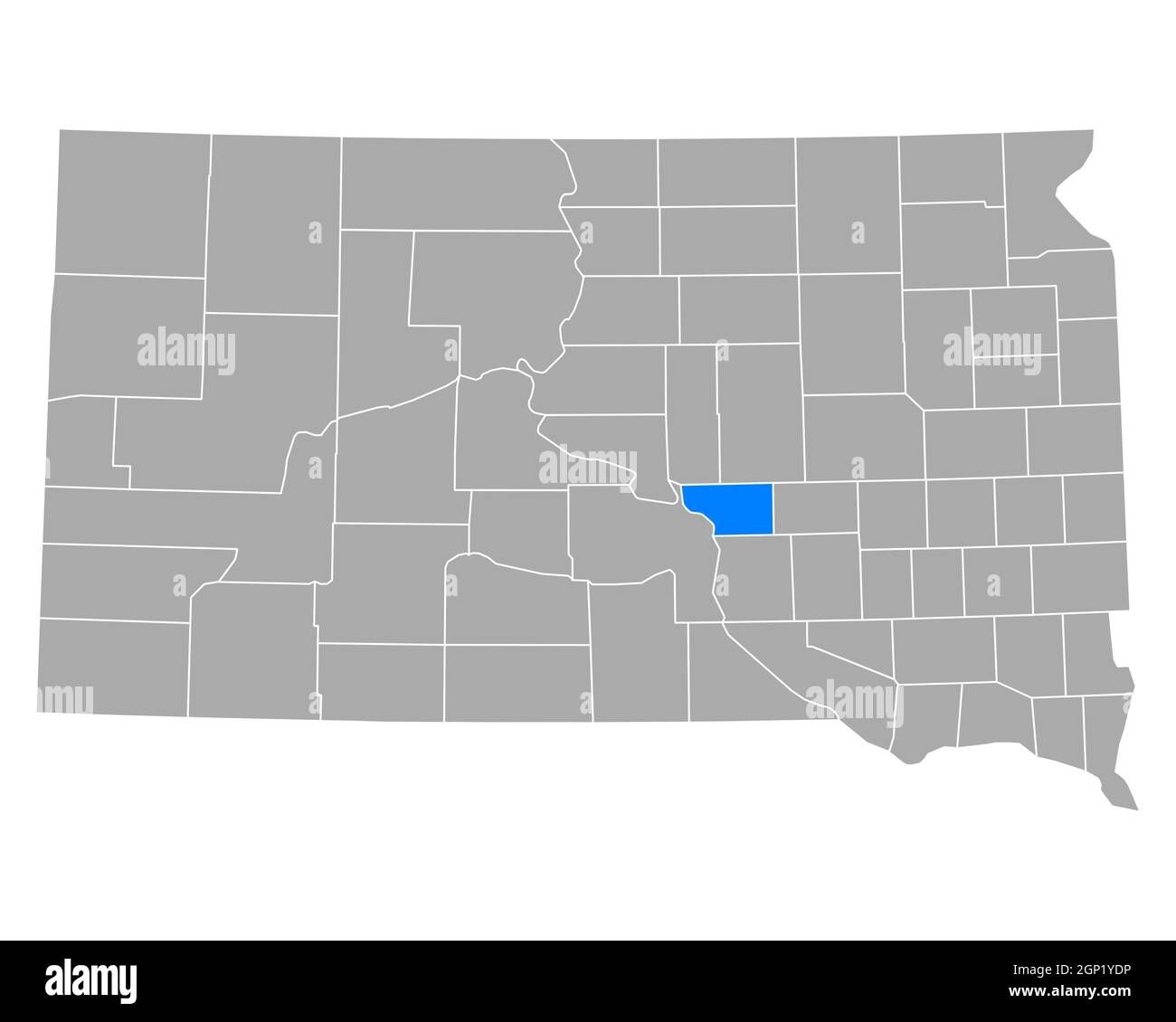 Map of Buffalo in South Dakota Stock Photo - Alamy