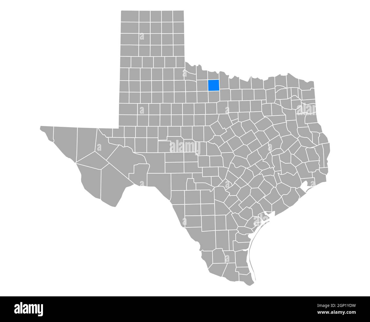 Map of Archer in Texas Stock Photo - Alamy