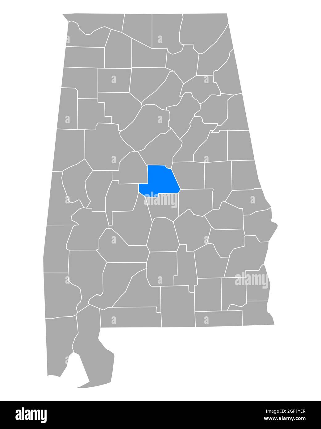 Map of Chilton in Alabama Stock Photo - Alamy