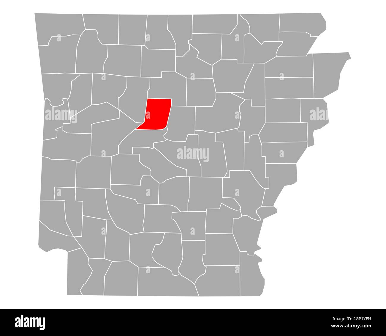 Map of Conway in Arkansas Stock Photo - Alamy
