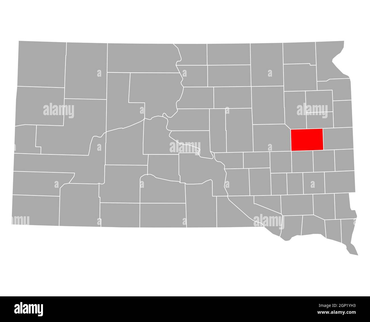 Map of Kingsburg in South Dakota Stock Photo - Alamy