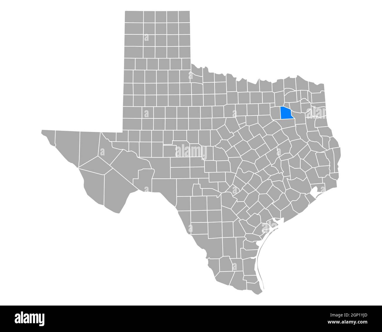 Map of Van Zandt in Texas Stock Photo - Alamy