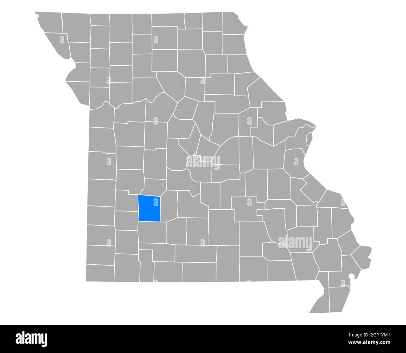 Map of Polk in Missouri Stock Photo - Alamy