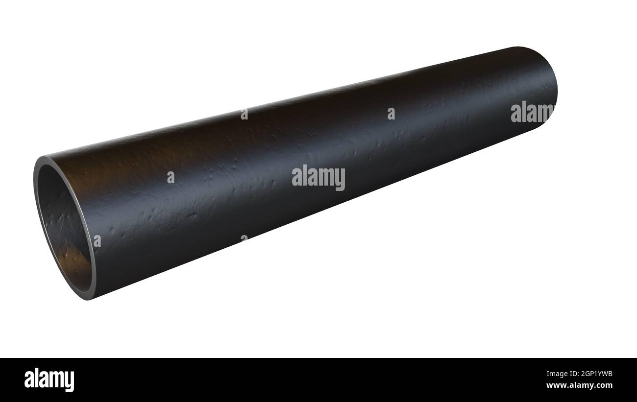 Round tube metal profile, isolated industrial 3D illustration Stock ...