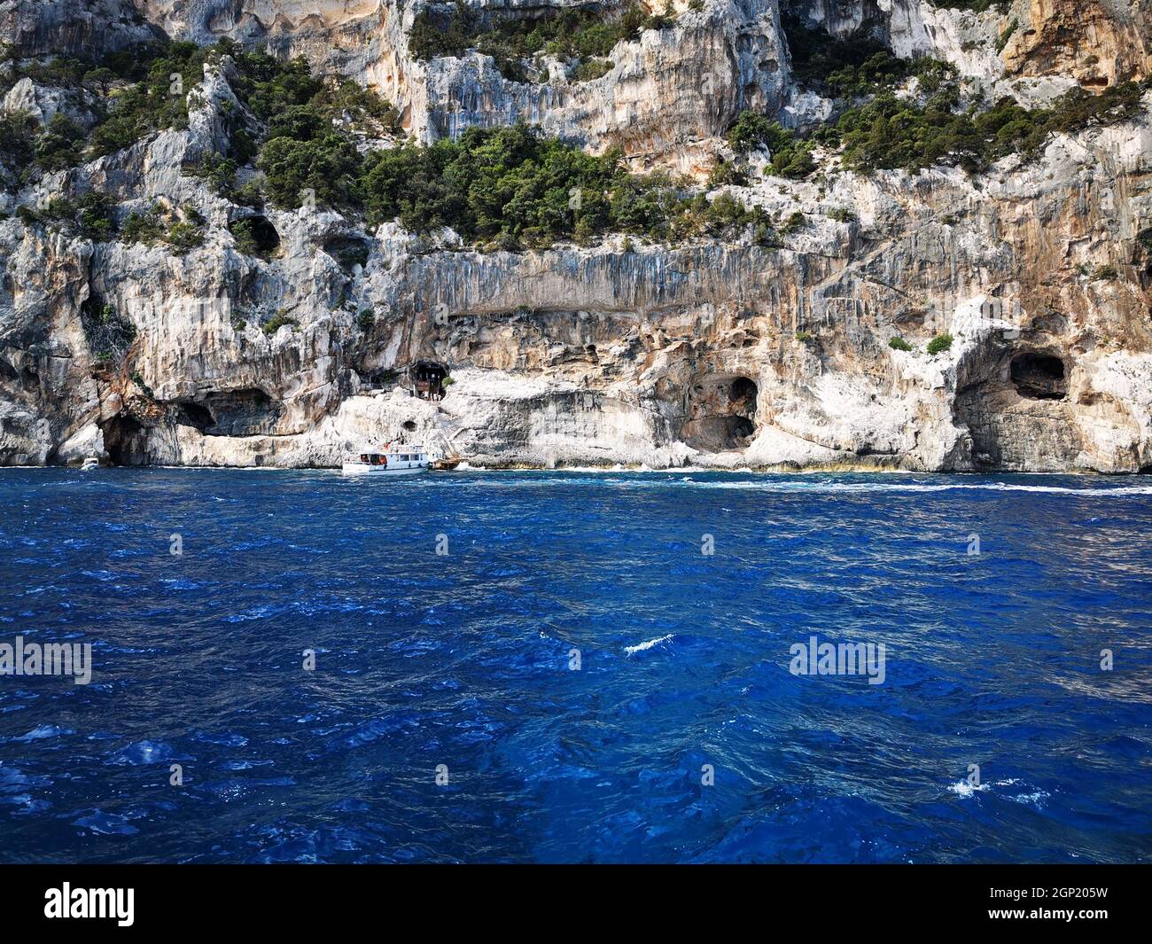 Beautiful seascape and waterside cliffs in the Gulf of Orosei, Sardegna ...