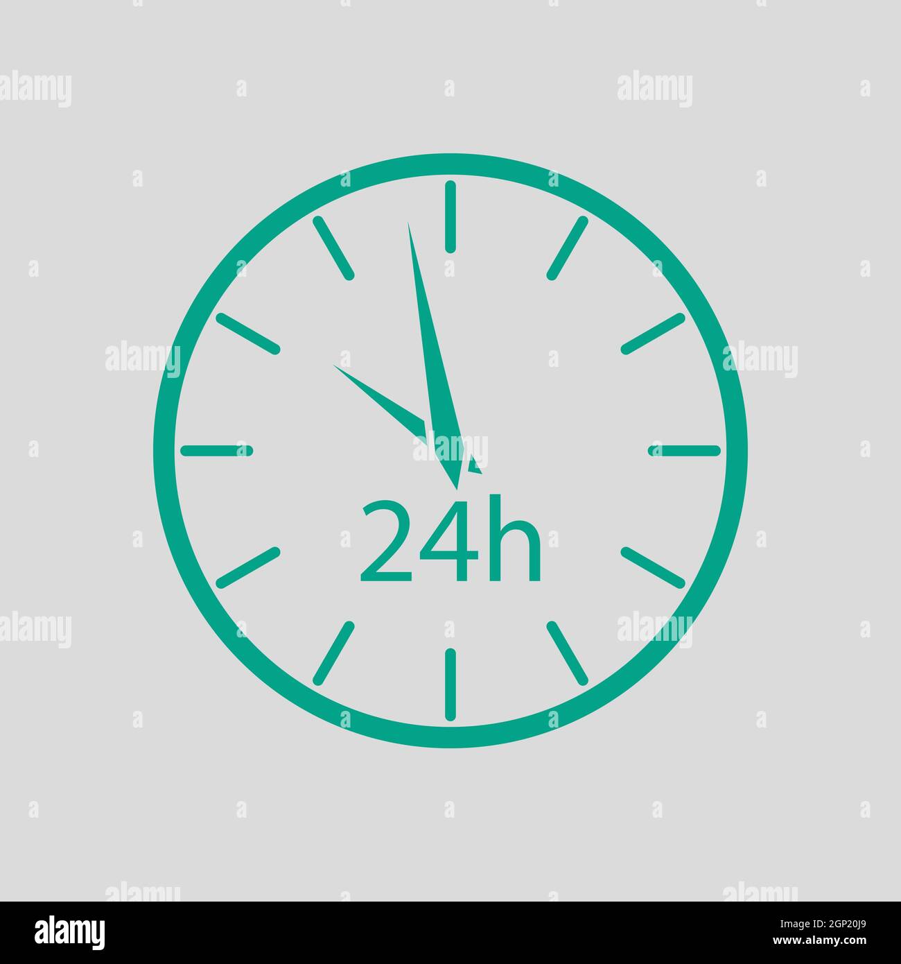 24 Hours Clock Icon Stock Vector Image & Art - Alamy