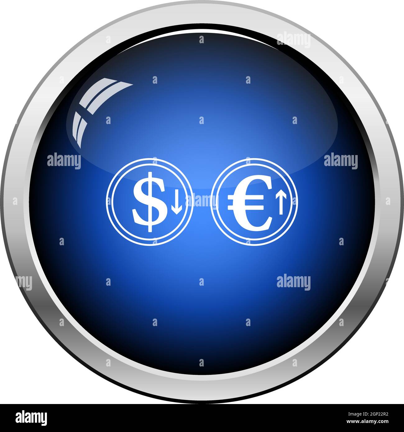 Euro icon glossy blue Stock Vector Images - Alamy