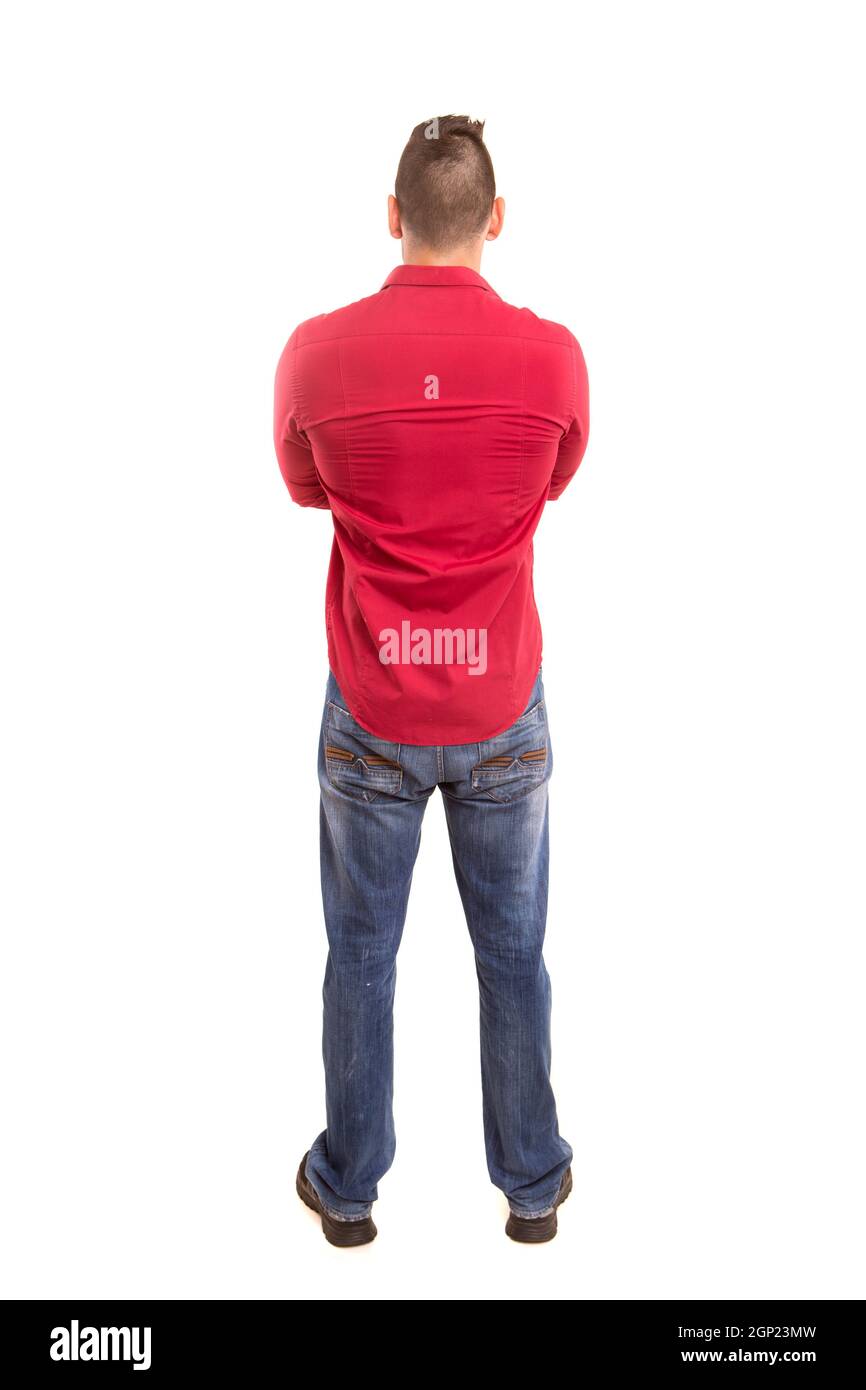 Male model looking back turned hi-res stock photography and images - Alamy