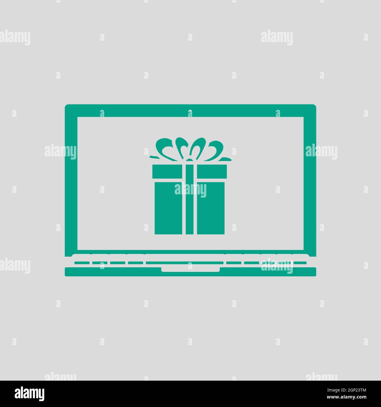 Green gift box on Stock Vector Images - Alamy