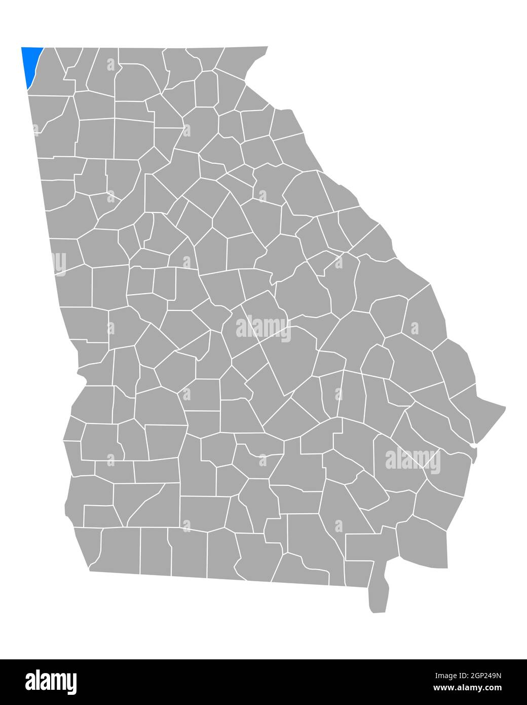 Map of Dade in Georgia Stock Photo - Alamy