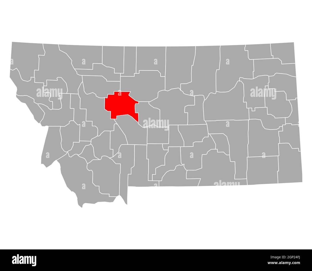 Map of Cascade in Montana Stock Photo - Alamy