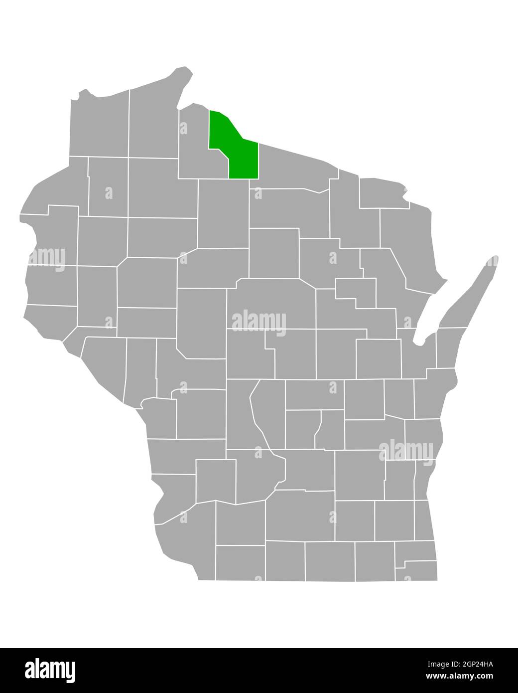 Iron wisconsin map hi-res stock photography and images - Alamy