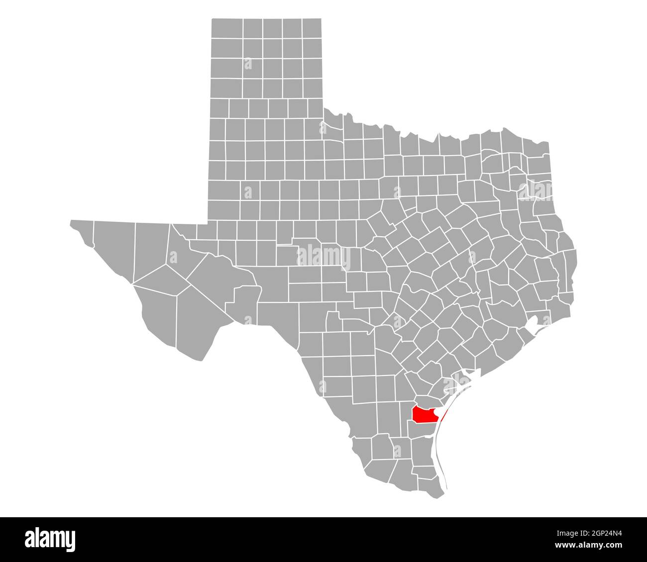 Map of Nueces in Texas Stock Photo - Alamy