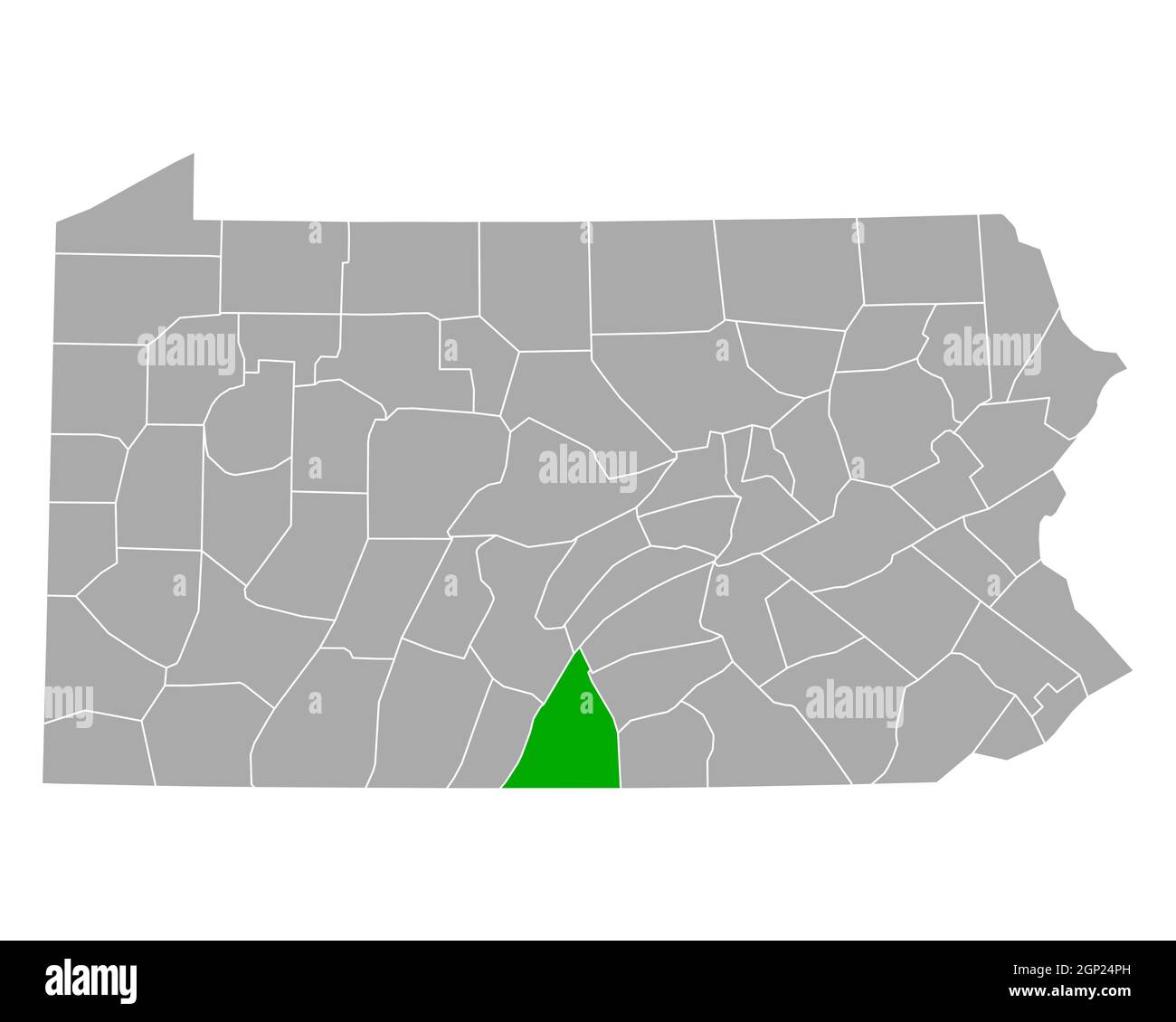 Map of Franklin in Pennsylvania Stock Photo - Alamy