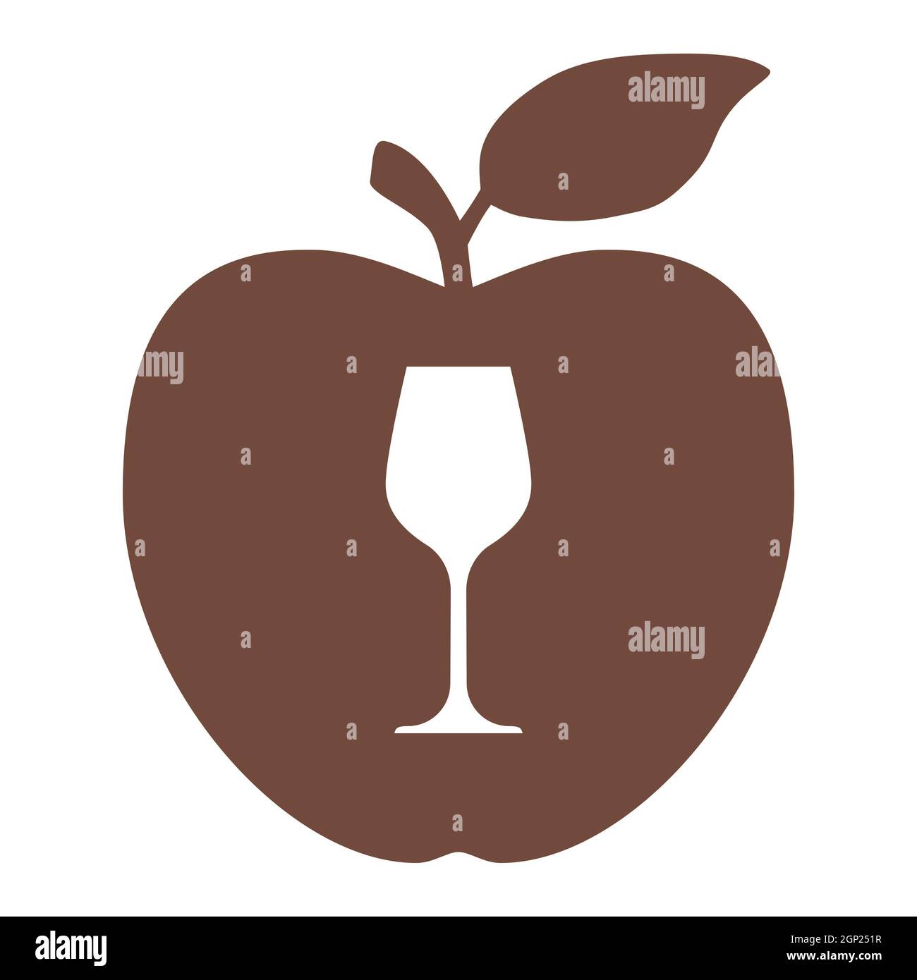 Wine glass and apple Stock Photo - Alamy