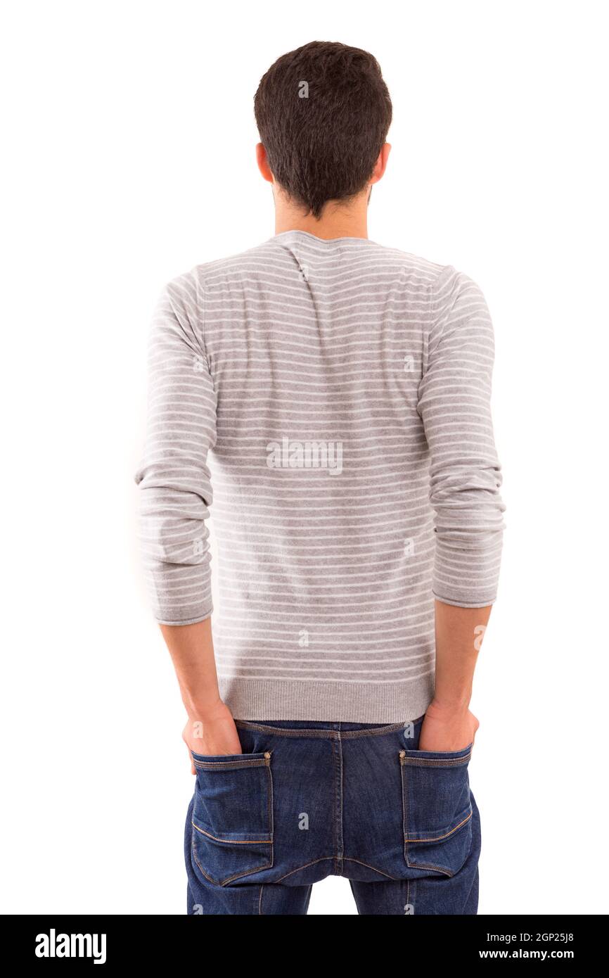 Male model looking back turned hi-res stock photography and images - Alamy