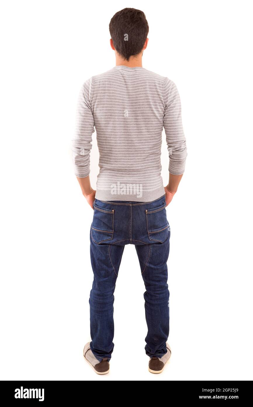 Male model looking back turned hi-res stock photography and images - Alamy