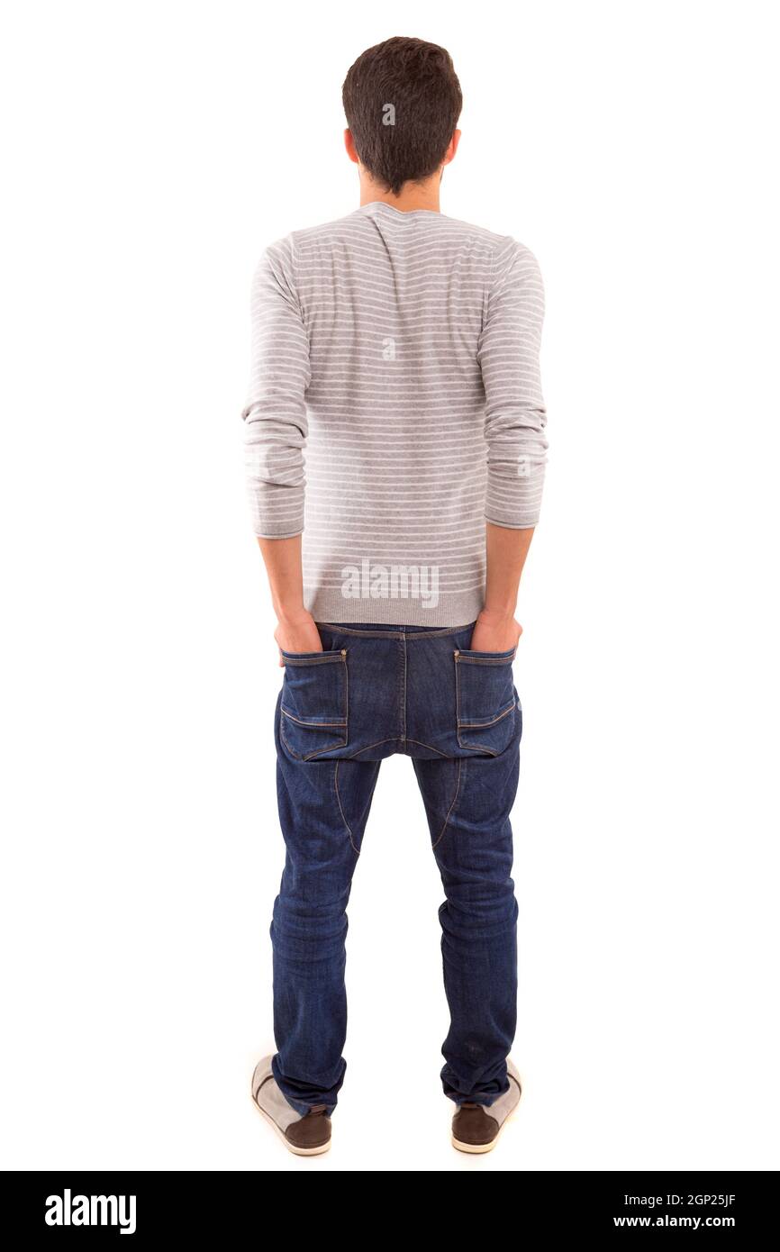 Male model looking back turned hi-res stock photography and images - Alamy