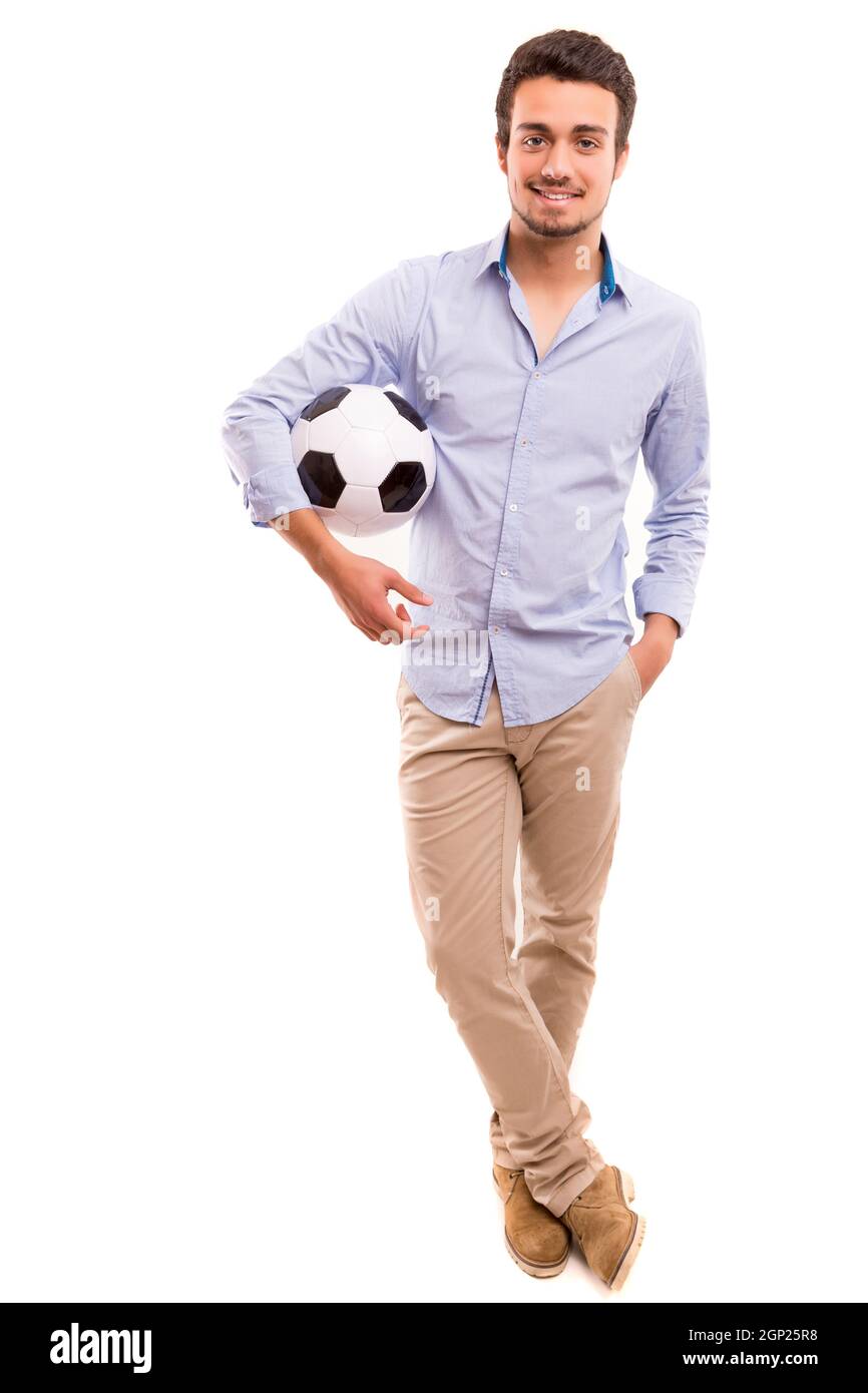 Studio picture of a handsome young football coach Stock Photo - Alamy
