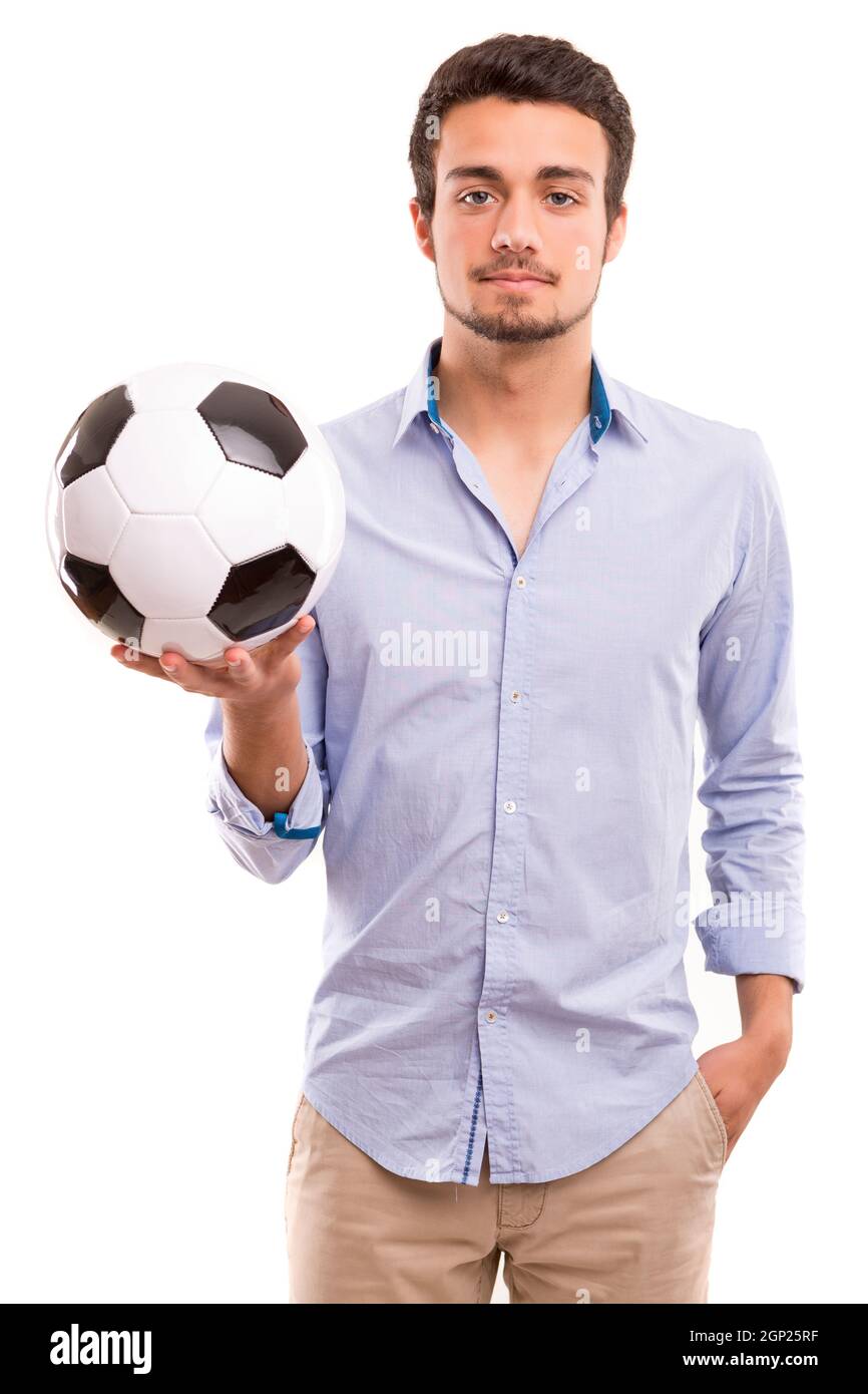 Studio picture of a handsome young football coach Stock Photo - Alamy