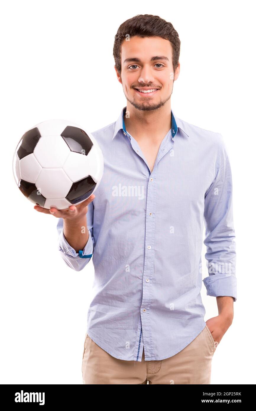 Studio picture of a handsome young football coach Stock Photo - Alamy