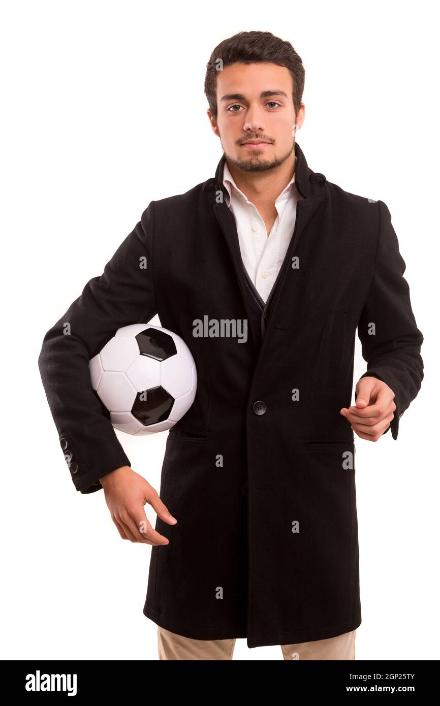 Studio picture of a handsome young football coach Stock Photo - Alamy