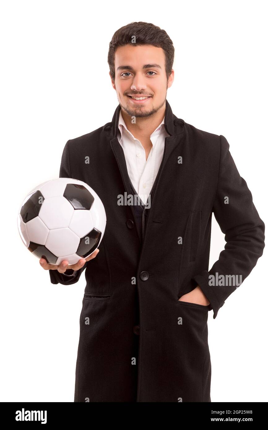 Studio picture of a handsome young football coach Stock Photo - Alamy
