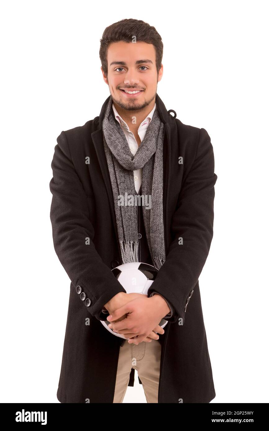 Studio picture of a handsome young football coach Stock Photo - Alamy