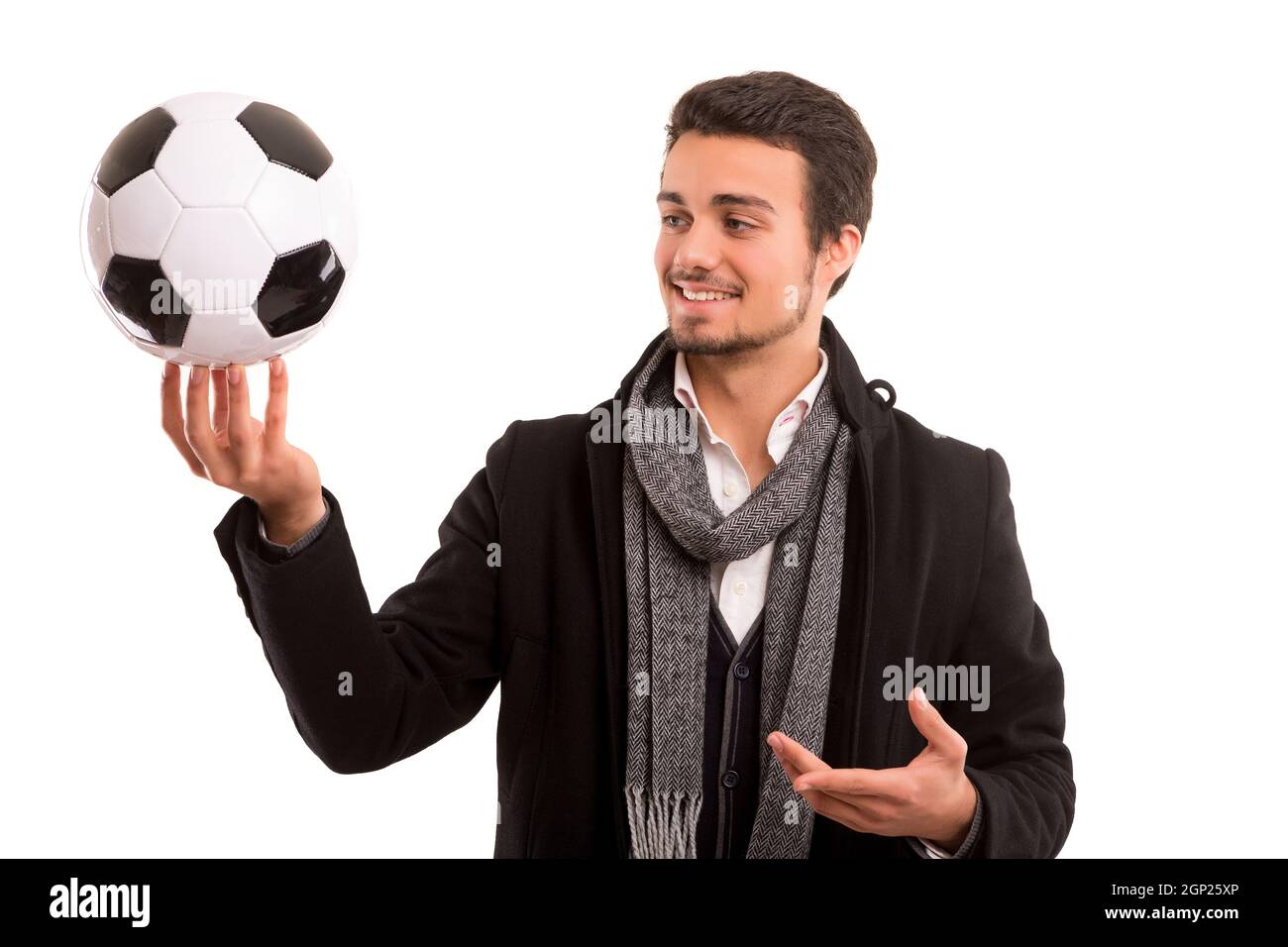 Studio picture of a handsome young football coach Stock Photo - Alamy