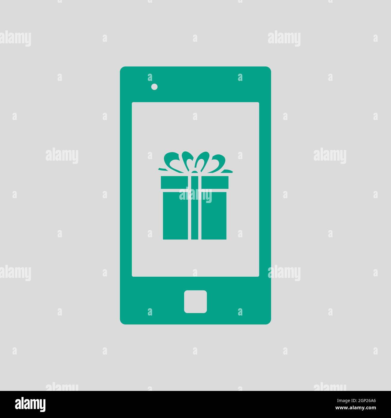 Gift box on green Stock Vector Images - Alamy