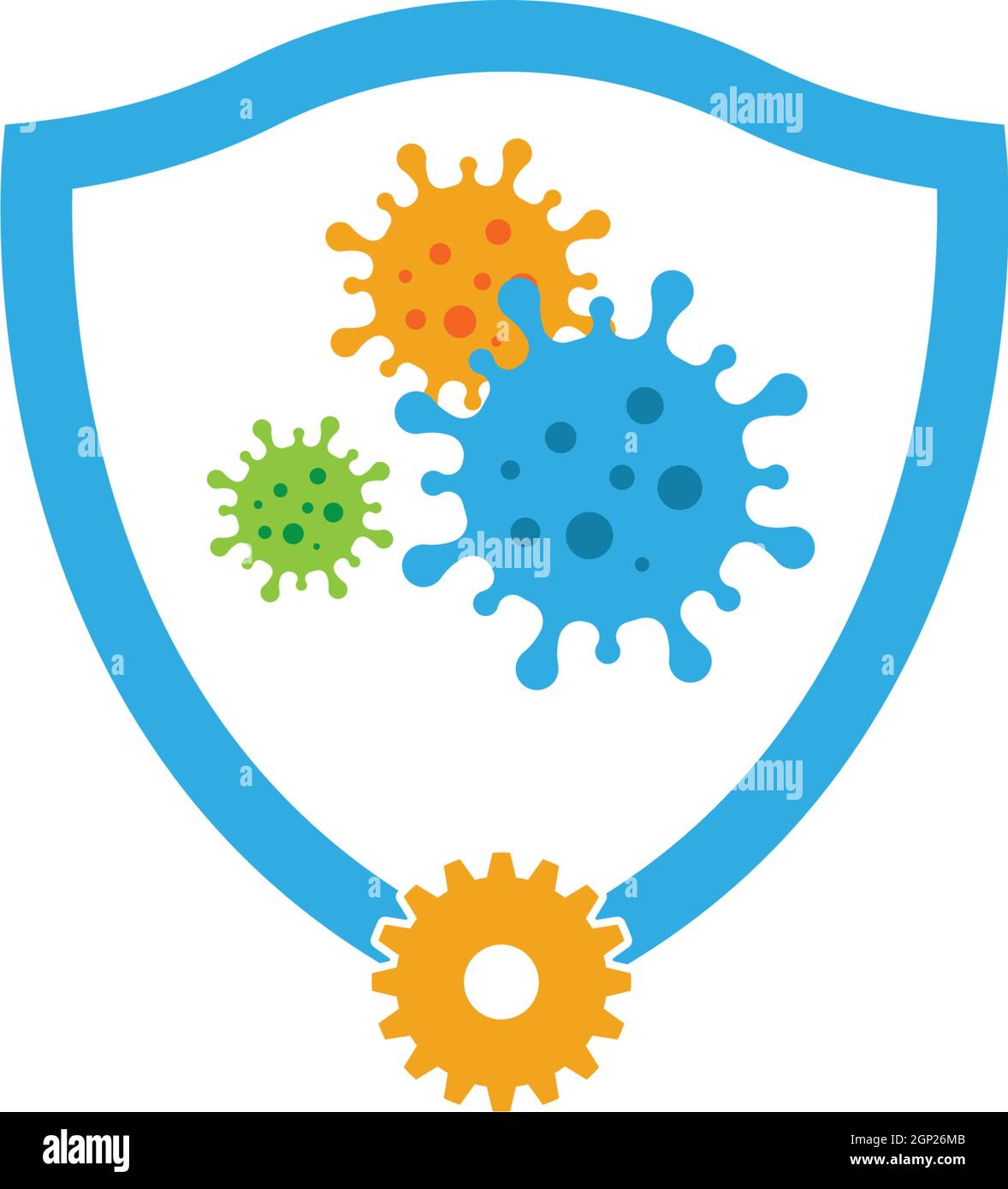 virus and bacteria protection vector illustration design Stock Vector ...