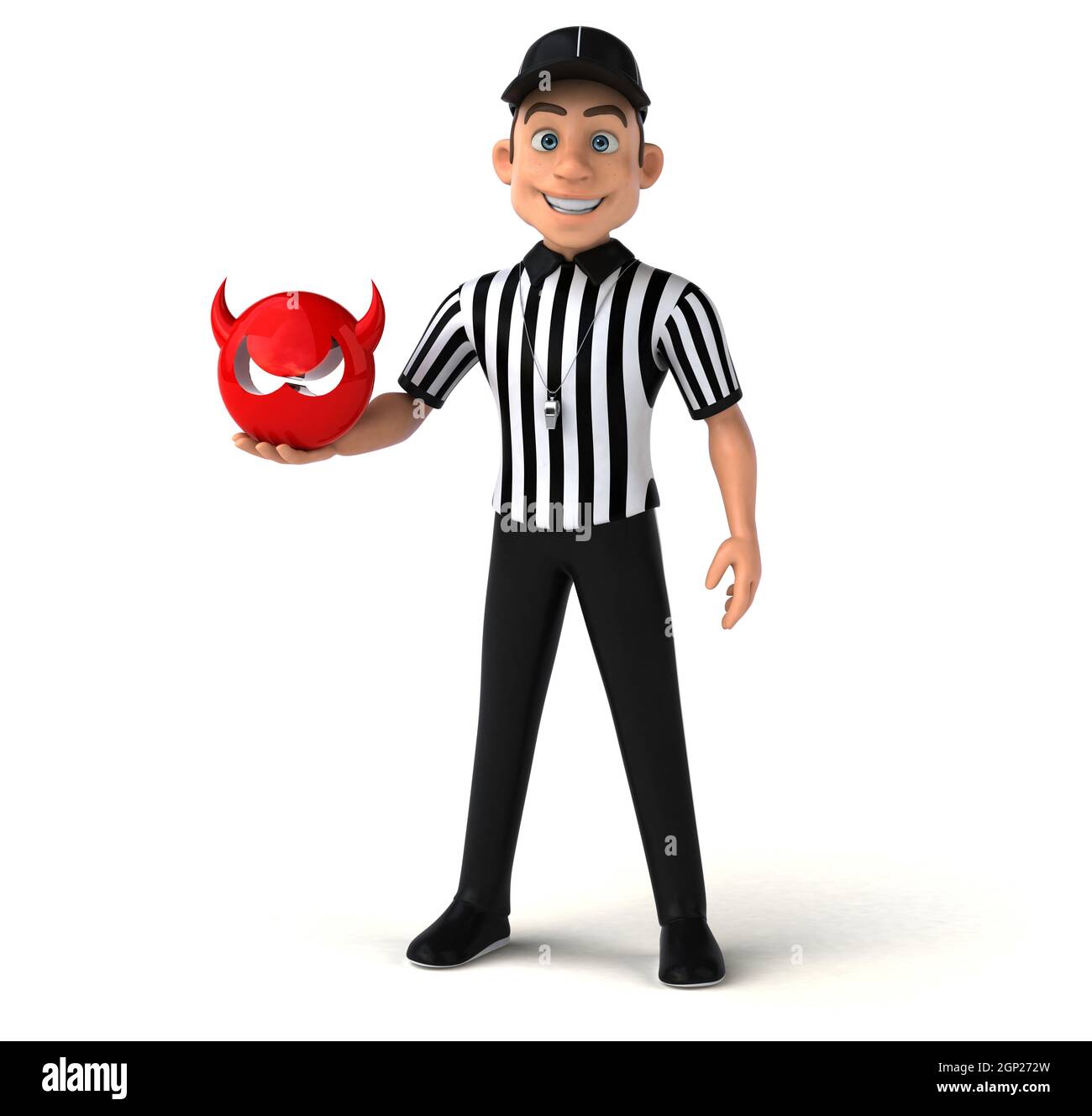 Fun 3D Illustration of an american Referee Stock Photo - Alamy
