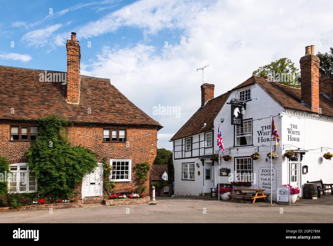 The Square at Chilham, a historical village in Kent, England Stock ...