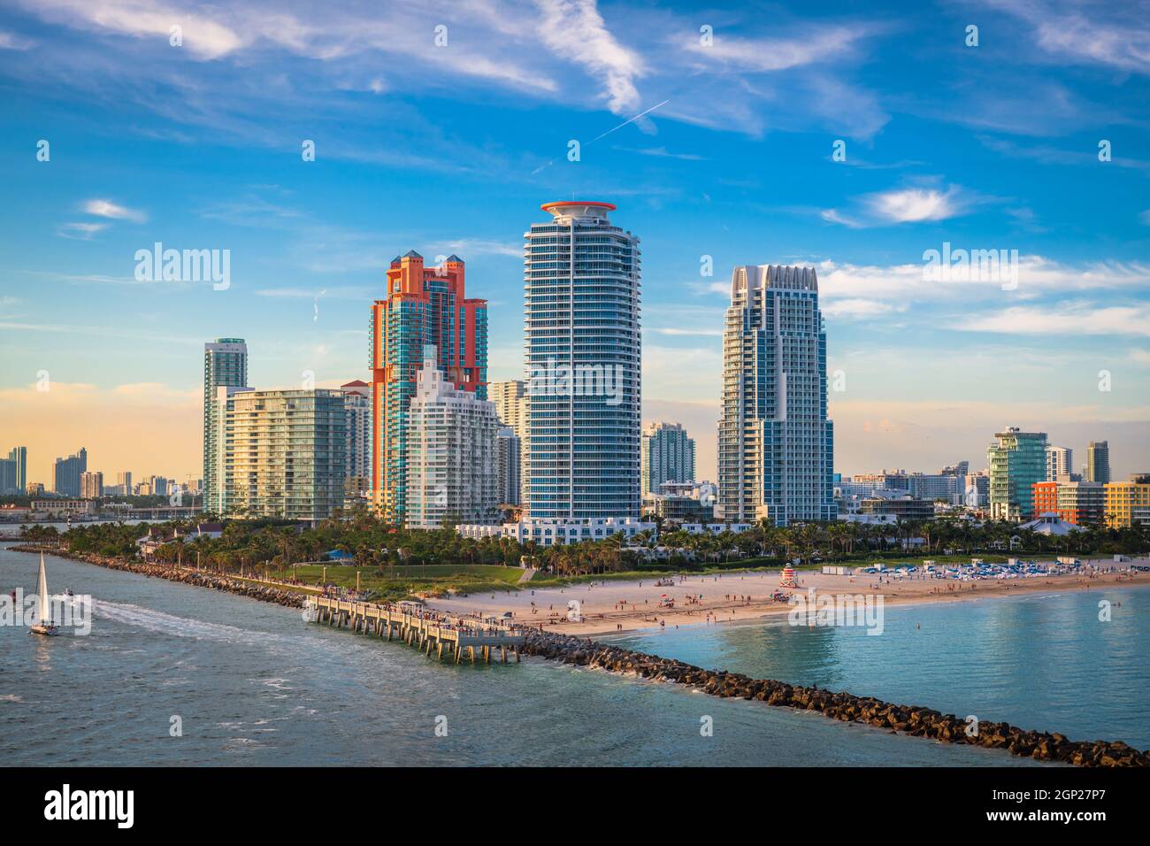 Miami beach waterfront condos aerial hi-res stock photography and ...