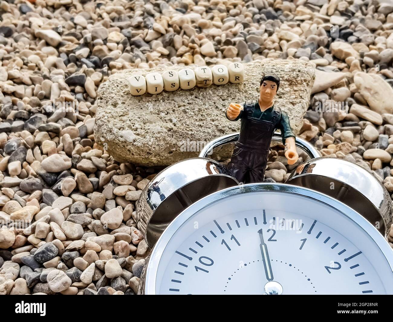 Photo illustration of time traveler Stock Photo - Alamy