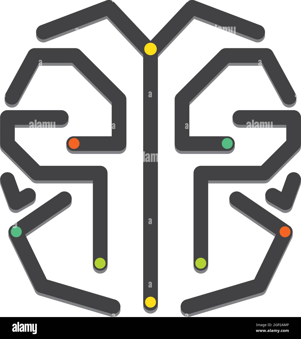 Mental health design brain Cut Out Stock Images & Pictures - Alamy