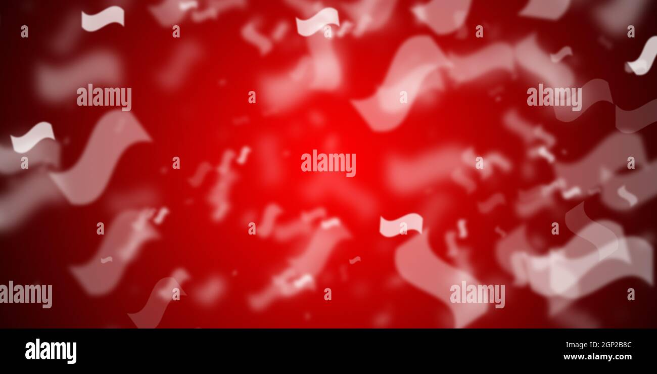 Flying warped rectangular shapes over red background Stock Photo - Alamy