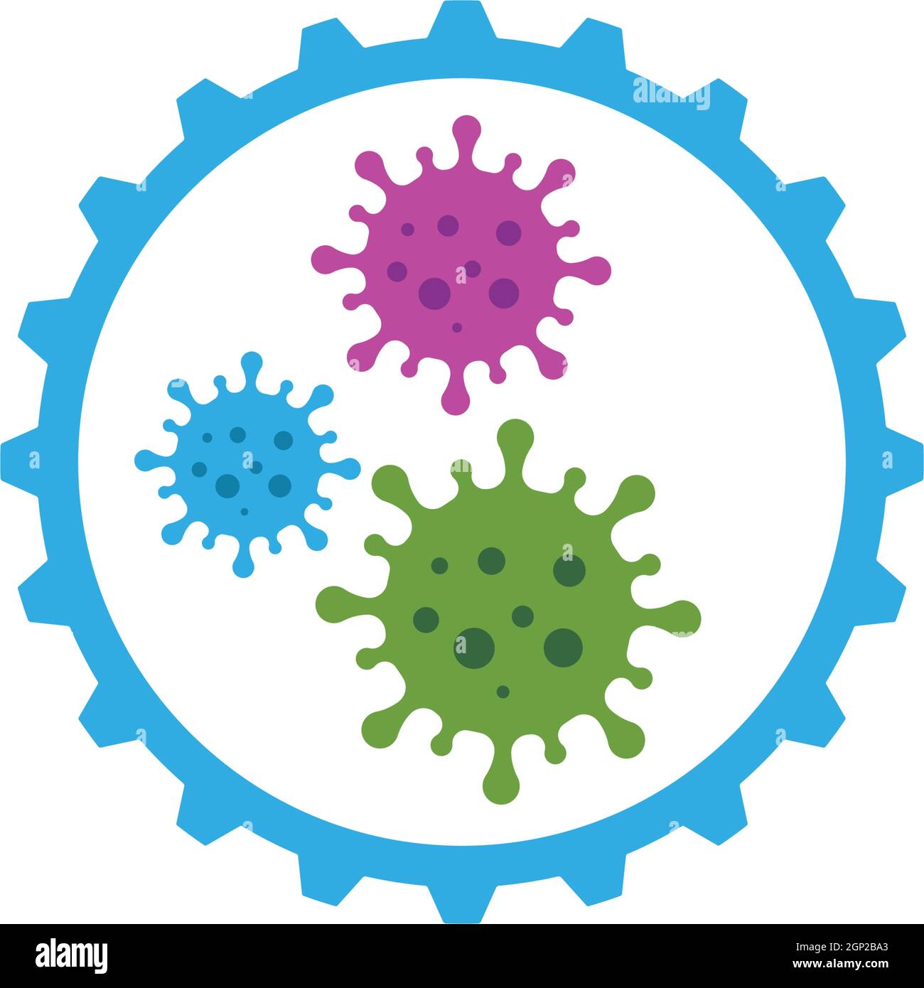 virus and bacteria icon vector illustration design Stock Vector Image ...