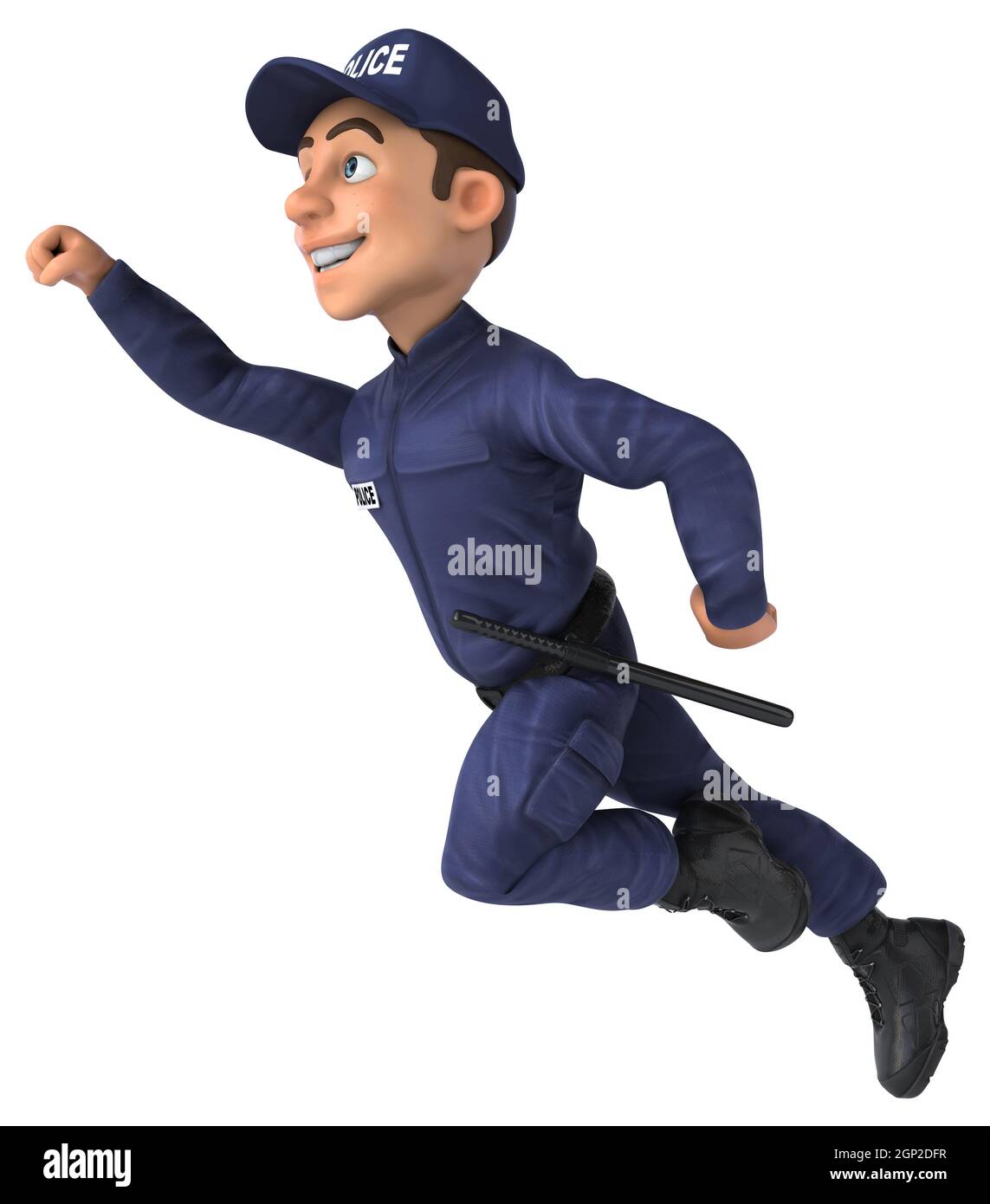Fun 3D illustration of a cartoon Police Officer Stock Photo - Alamy