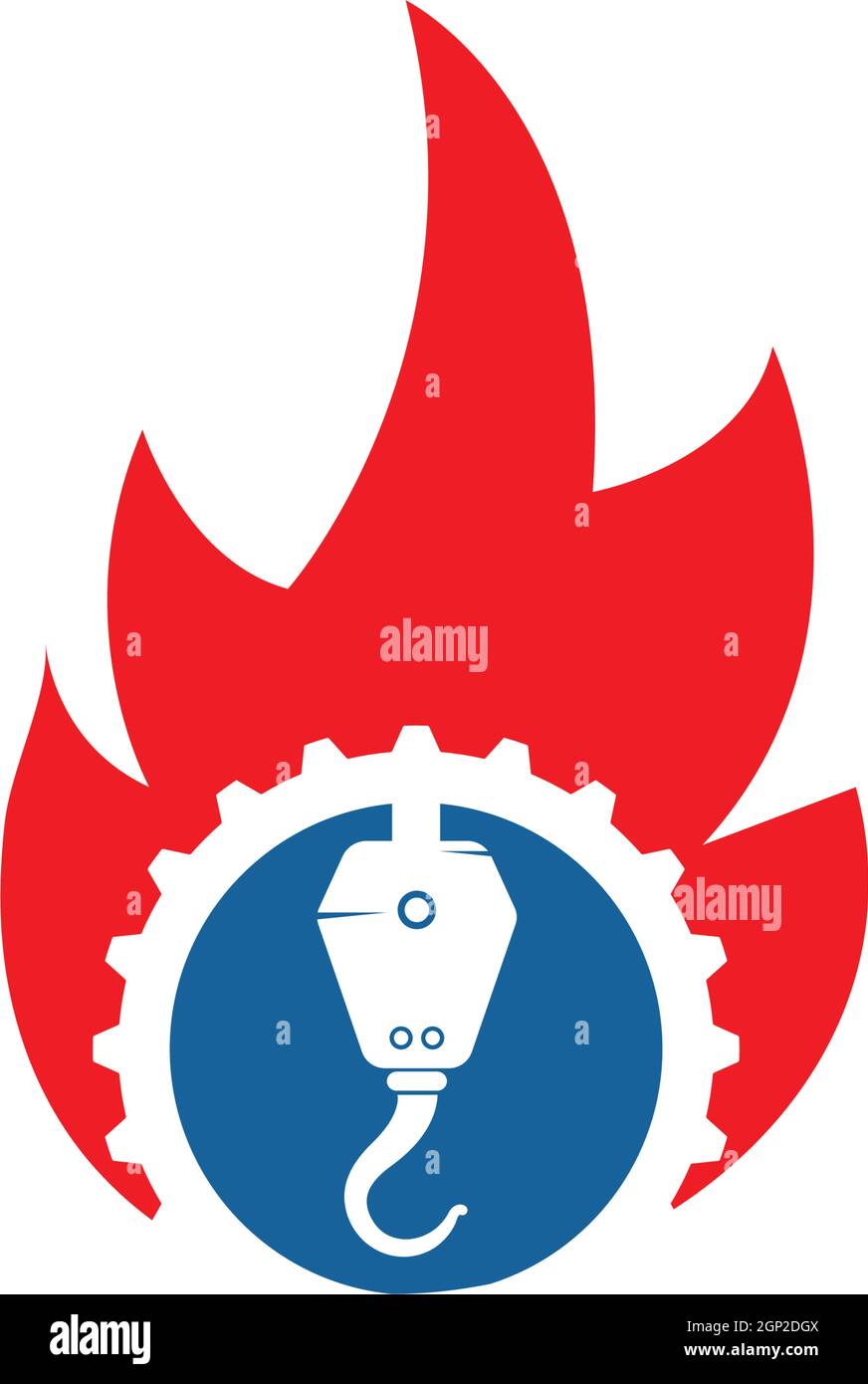 fire crane hook vector icon logo design Stock Vector Image & Art - Alamy