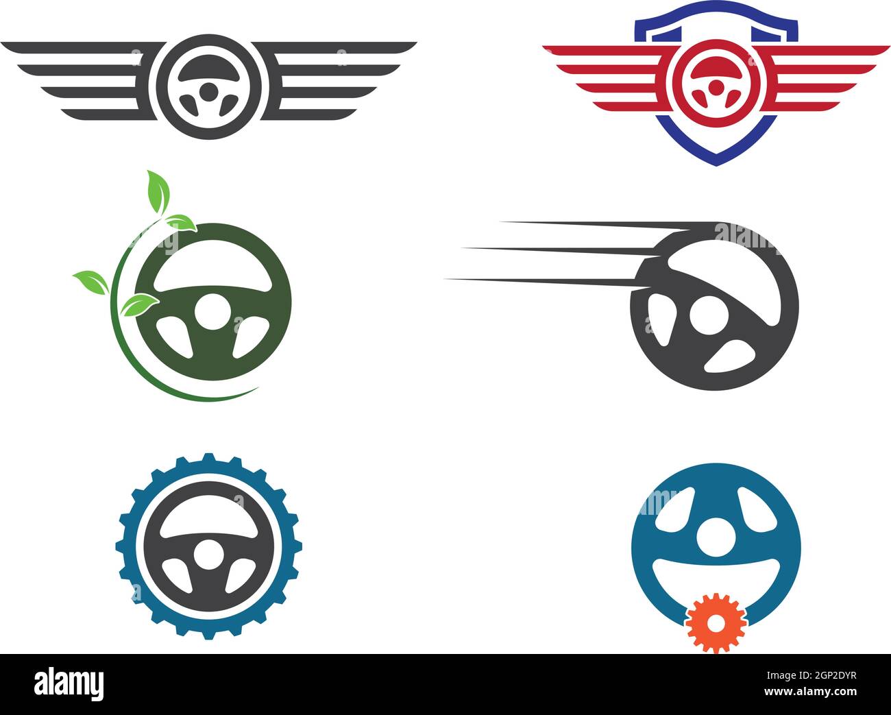 car steering wheel logo icon vector illustration Stock Vector Image ...