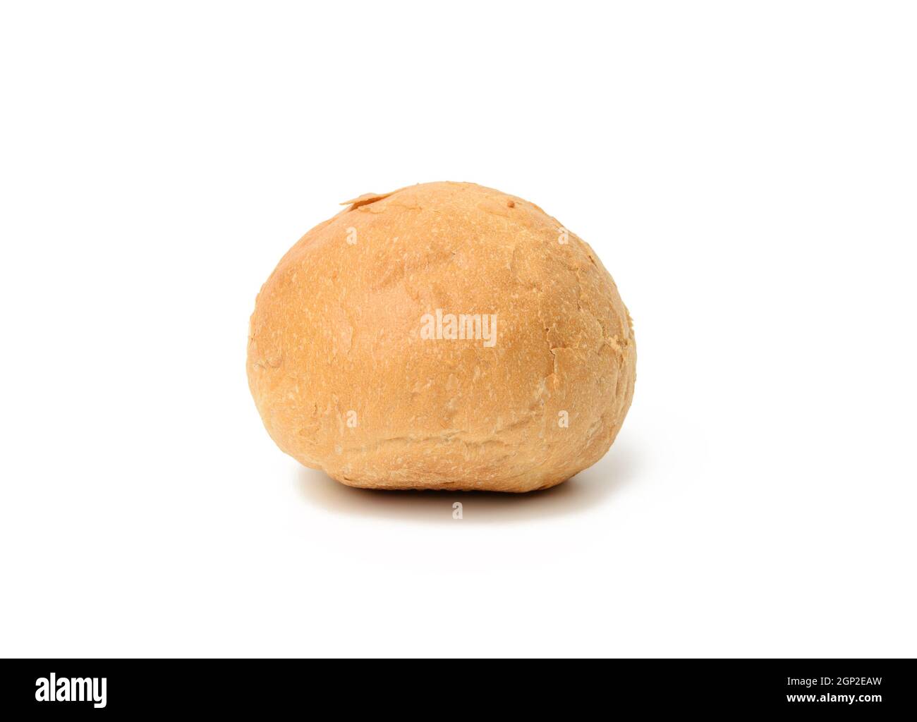 baked round bun isolated on white background, close up Stock Photo - Alamy