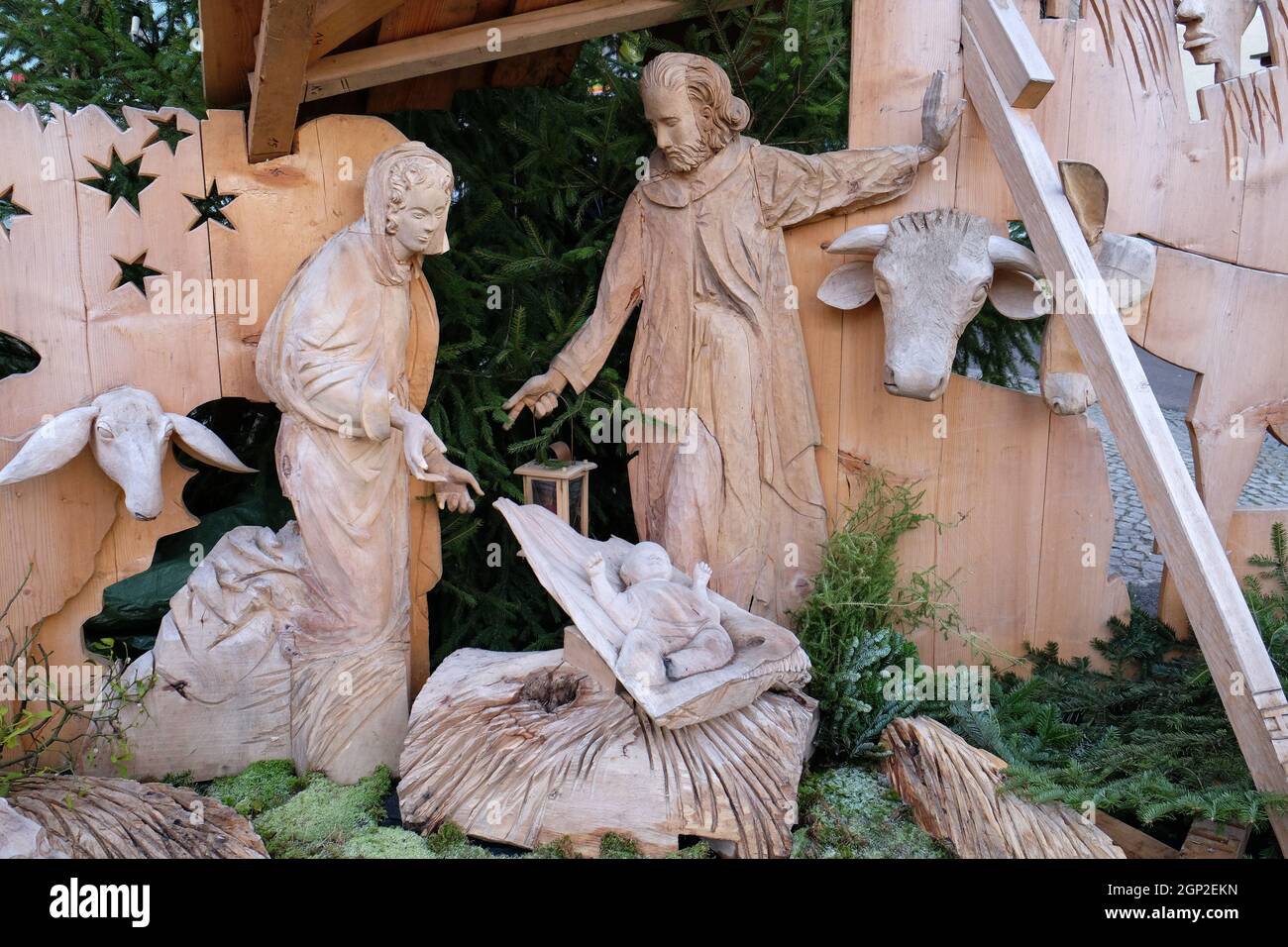 Nativity scene, creche or crib, is a depiction of the birth of Jesus in ...