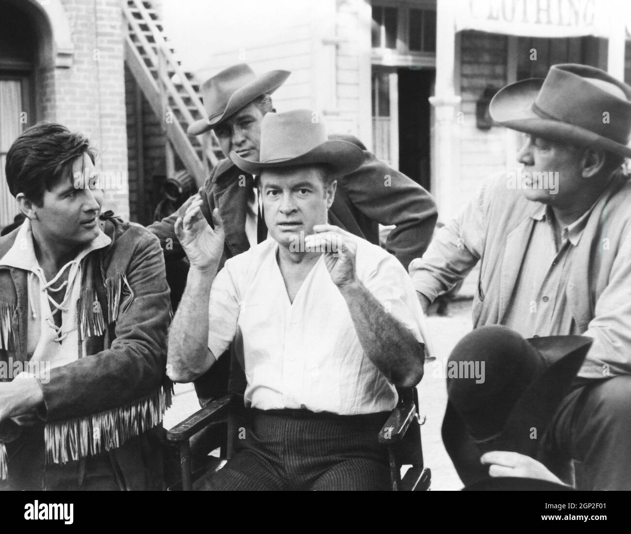 ALIAS JESSE JAMES, from left: Fess Parker, Wendell Corey, Bob Hope ...