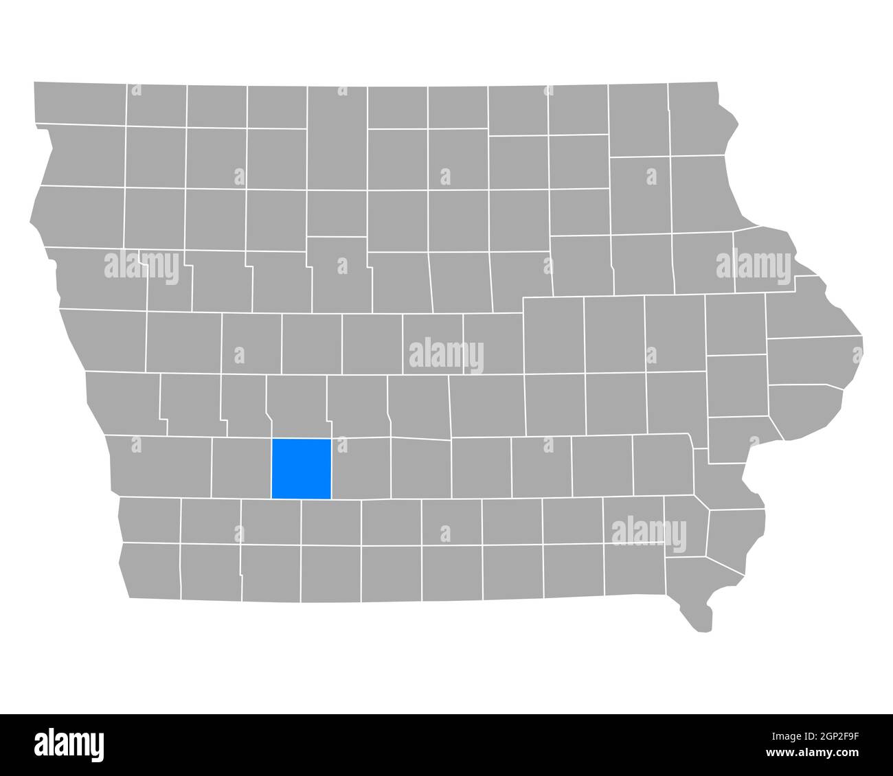 Map of Adair in Iowa Stock Photo - Alamy