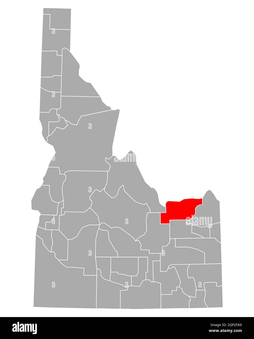 Map of Clark in Idaho Stock Photo - Alamy