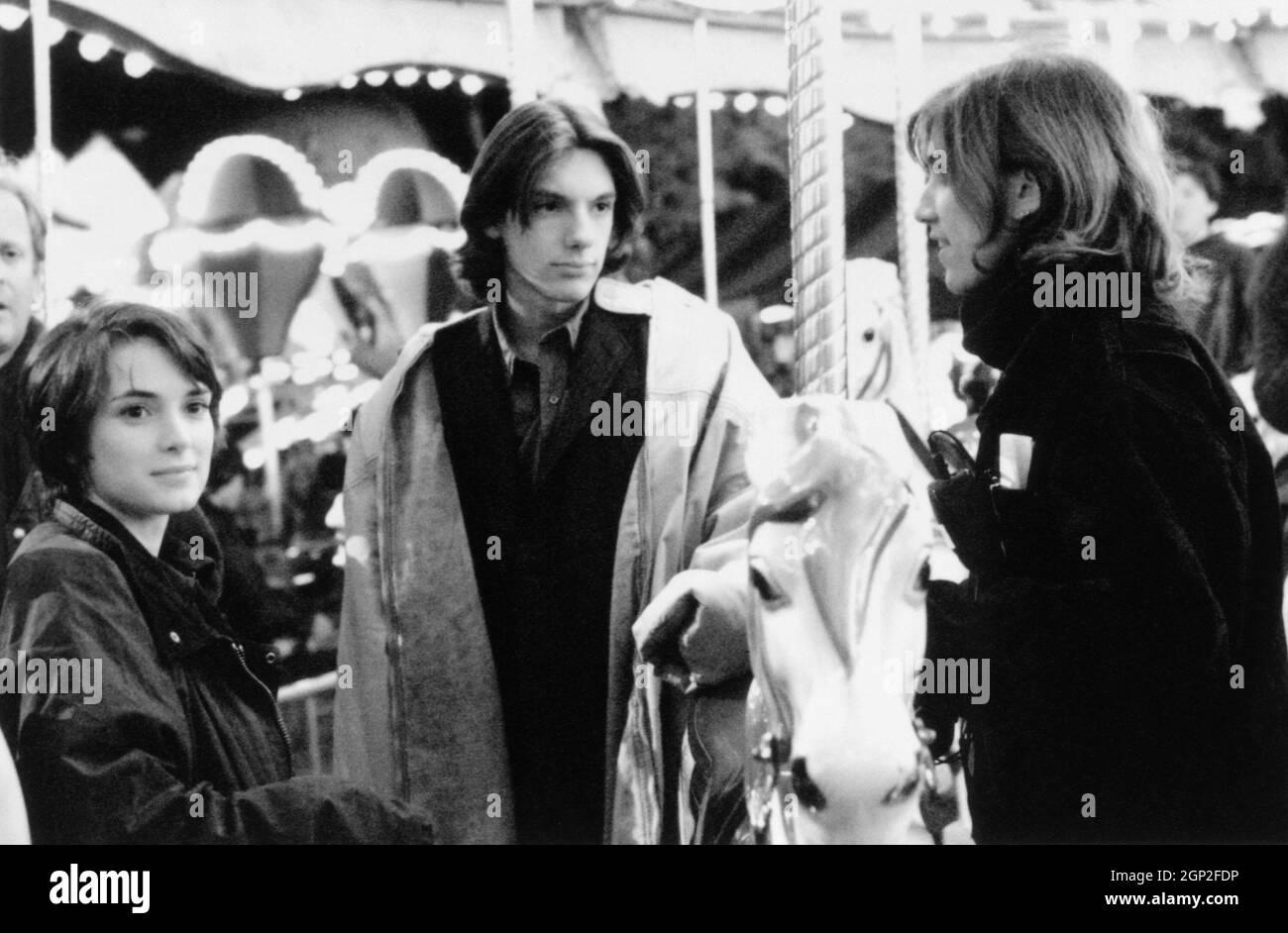 BOYS, from left: Winona Ryder, Lukas Haas, director Stacy Cochran, on ...